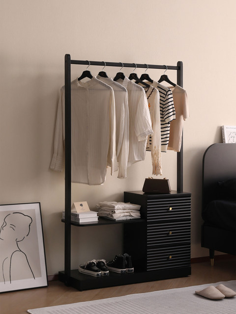 Aidijia Tutu coat rack solid wood clothes rack floor-standing bedroom ...