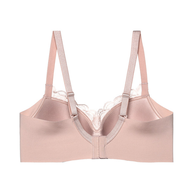 Aimulan high-end underwear 3/4 medium thick push-up seamless skin color ...