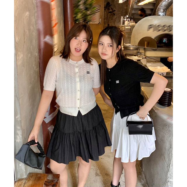 Jinggu white label DADATATA LASELE ACETATE sweater women's summer large ...