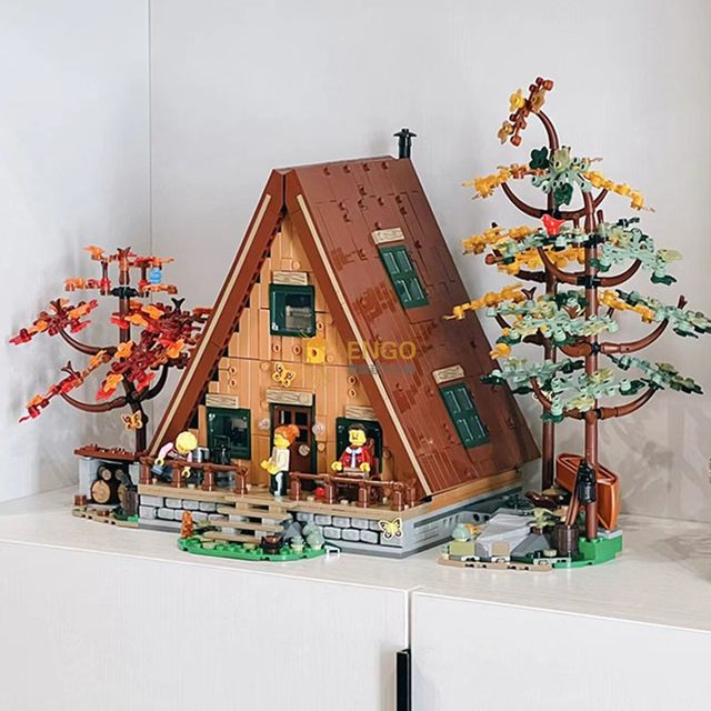 Chinese building blocks A wooden house 21338 Forest Triangle House ...