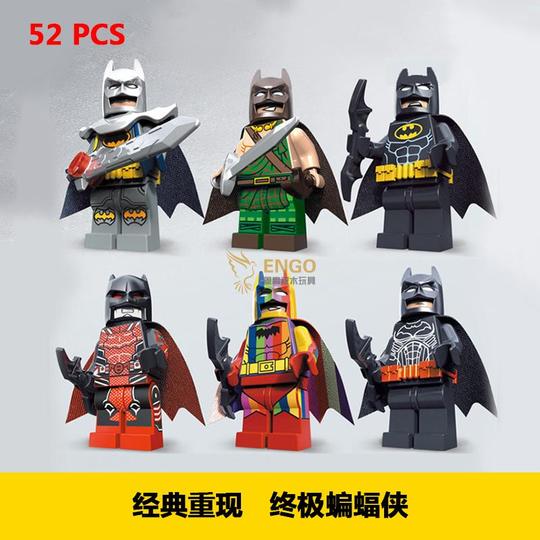 Rainbow Batman Minifigure Building Block Model - Creative Educational Toy