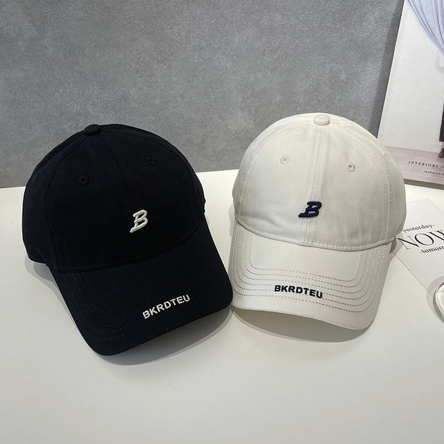 Small letter B soft-top baseball hat for women, spring and summer ...