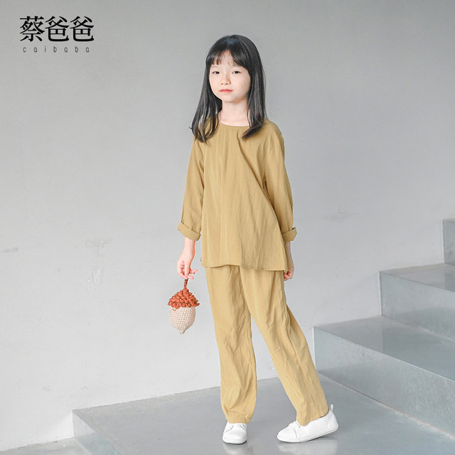 Dad Cai's children's clothing 2024 new style literary spring and autumn ...