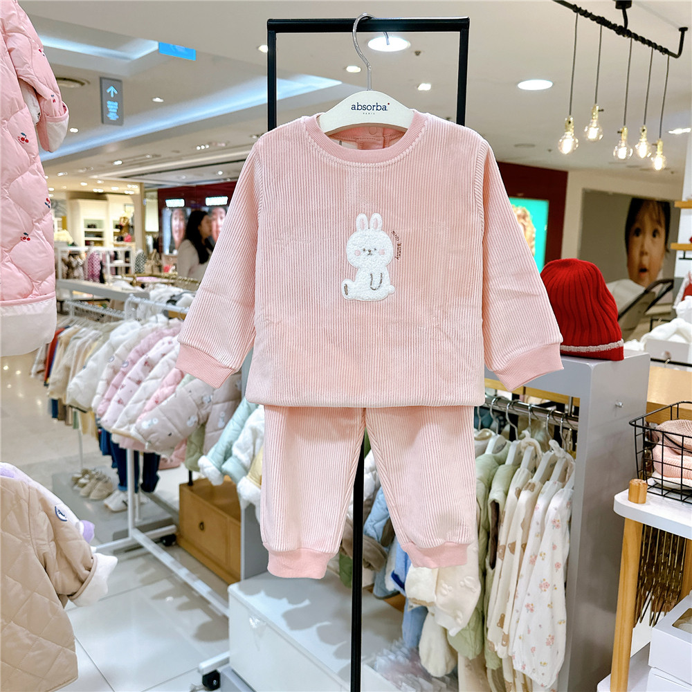 Absorba Love Treasure soft velvet suit for men and women from Korea ...