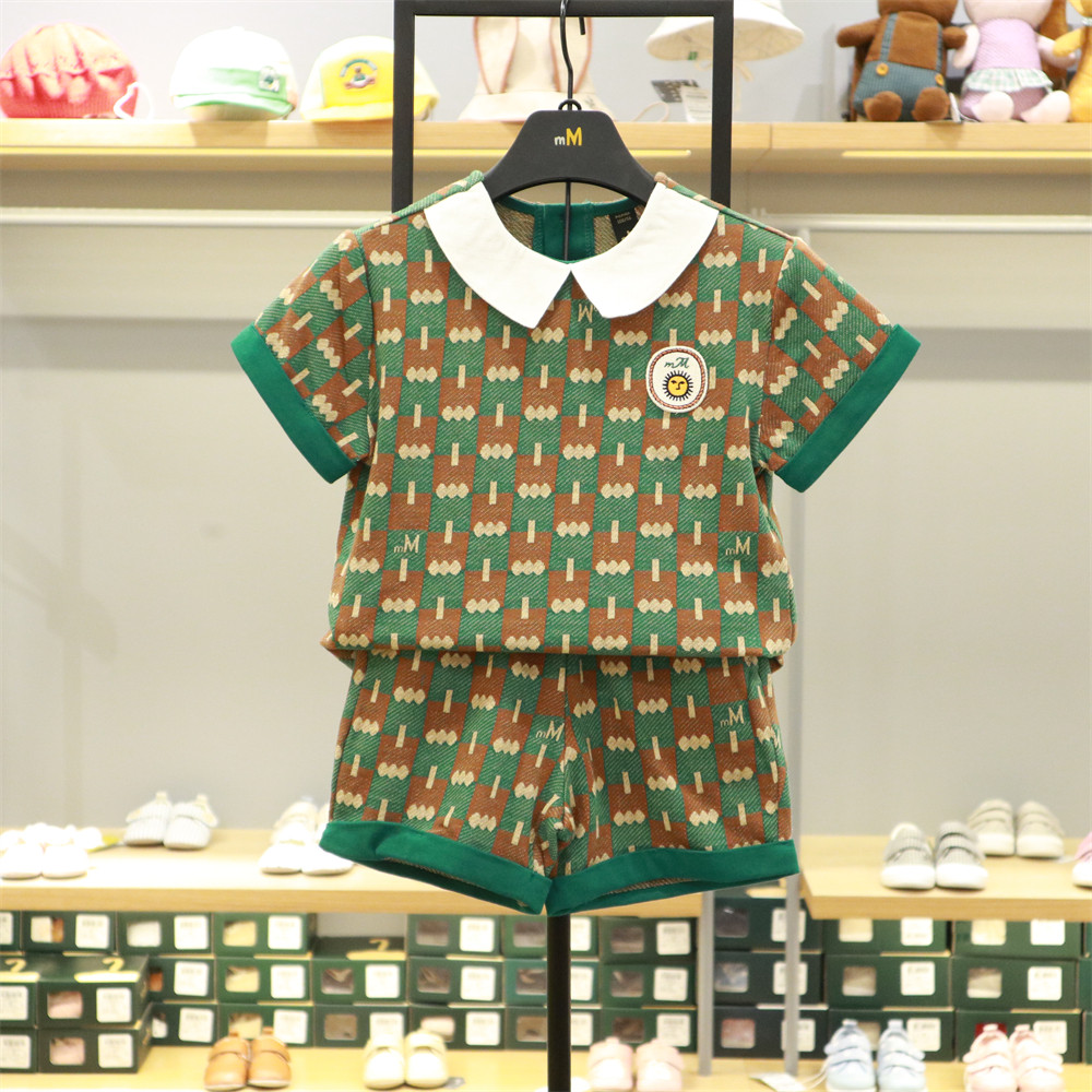 Now Xiaoyun Duo Moimoln male and female pure cotton set Korean purchasing 24 summer green ...