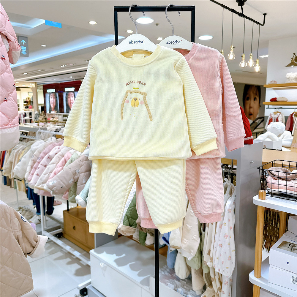 Absorba Love Treasure soft velvet suit for men and women from Korea ...