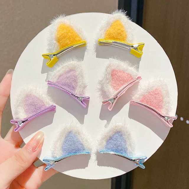 Children's hair clip little girl cute plush rabbit ears clip baby hair ...