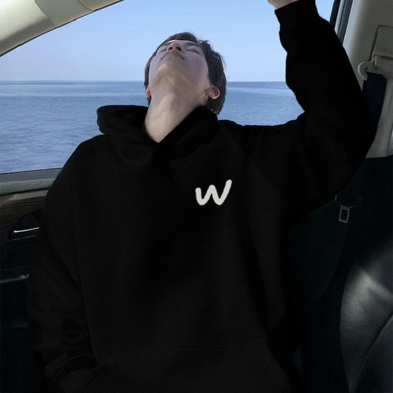 新款WE11DONE TRACK箭头小众潮牌美式秋冬加绒男士情侣连帽卫衣-淘宝网