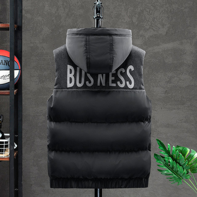 Niketon down cotton vest men's winter plus size plus size youth warm fat student vest jacket