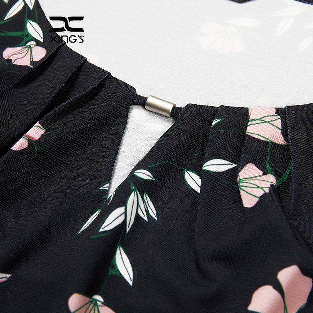 Xing's Women's Clothing 2021 Spring New Stretch Round Neck Long Sleeve ...