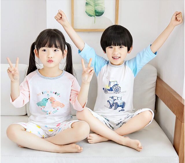 Little Qinglong Summer 7-quarter Sleeve Children's Air Conditioning ...
