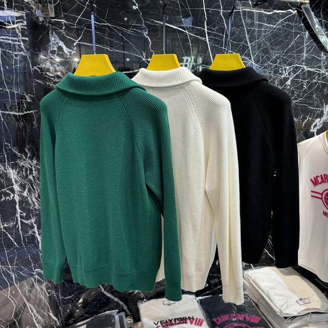 Men's worsted lapel turnable turtleneck sheep wool sweater autumn and ...