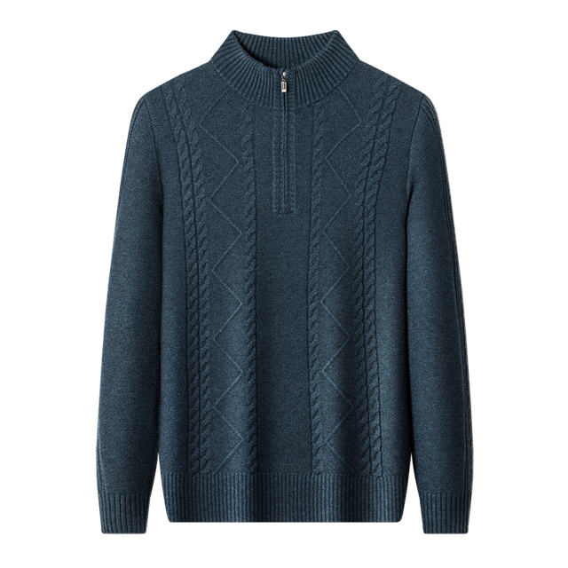 100%woolen sweater in autumn and winter thick warmth, men's half -high ...