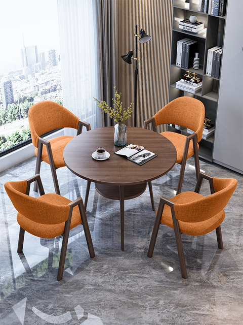 Simple modern negotiation table and chair combination, sales office ...