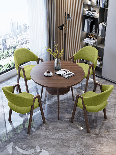 Simple modern negotiation table and chair combination, sales office ...