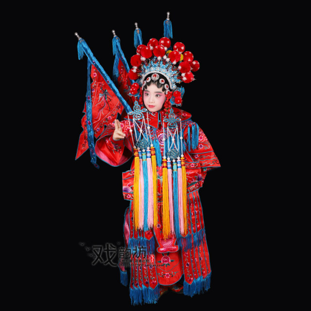 Peking opera performance costumes for children, students, and generals in opera, Mu Guiying of ...