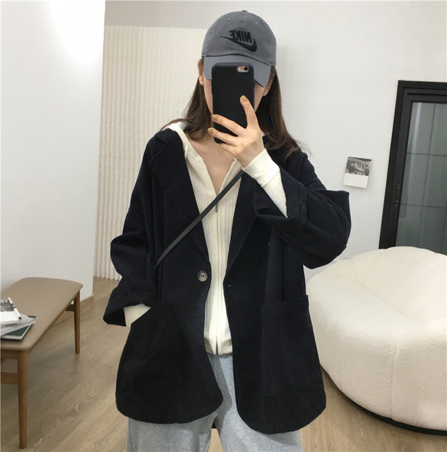 Recommended spring and autumn retro lazy style curved hem dropped ...