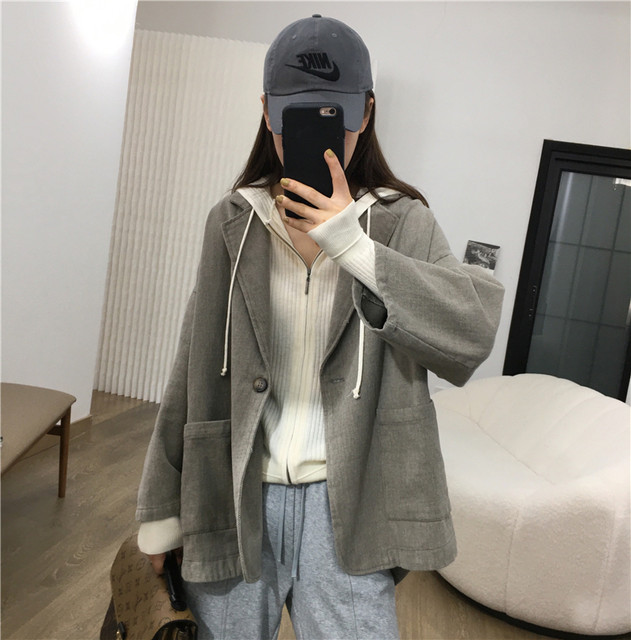 Recommended spring and autumn retro lazy style curved hem dropped ...