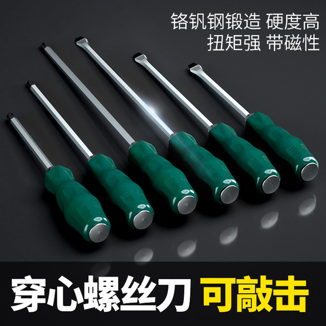 One-word screwdriver through the center of the screwdriver, cross ...