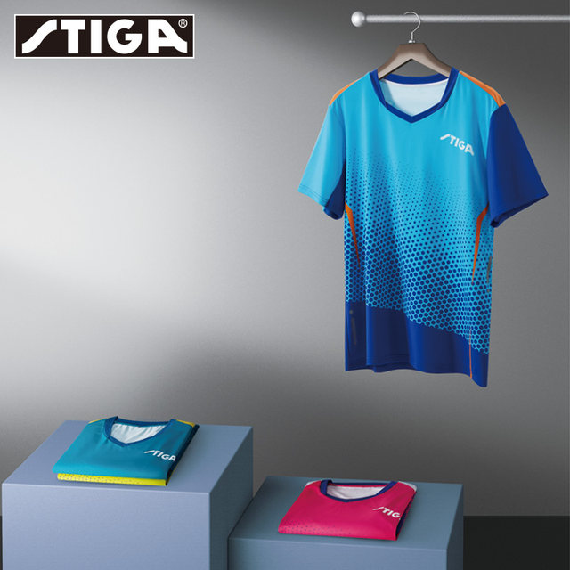 T-shirt stiga table tennis uniform short-sleeved sportswear men's Stiga ...