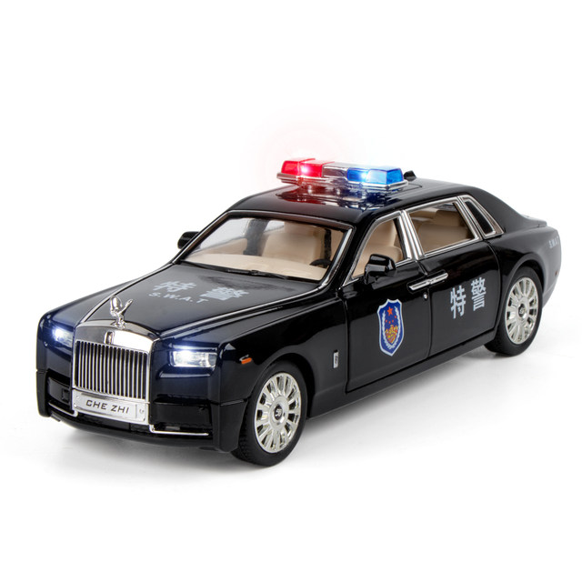 1:24 Simulation Rolls -Royce Magic Police Car Alloy Model Boy Voice ...