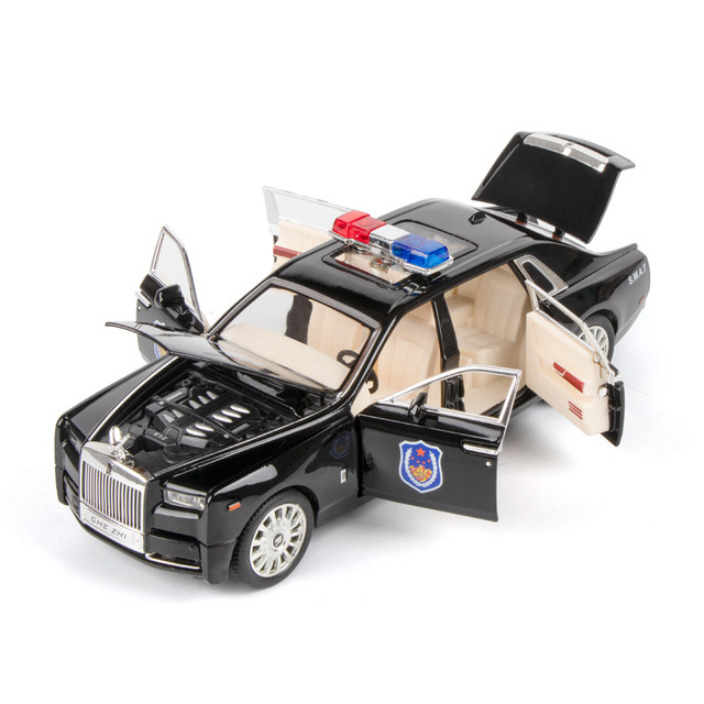 1:24 Simulation Rolls -Royce Magic Police Car Alloy Model Boy Voice ...