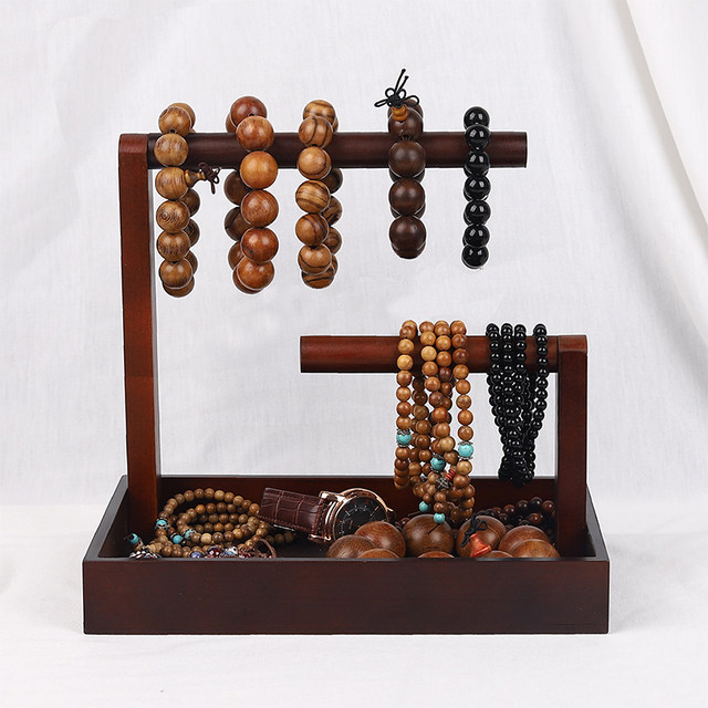 Solid wood bracelet rack household storage jewelry rack hanging ...