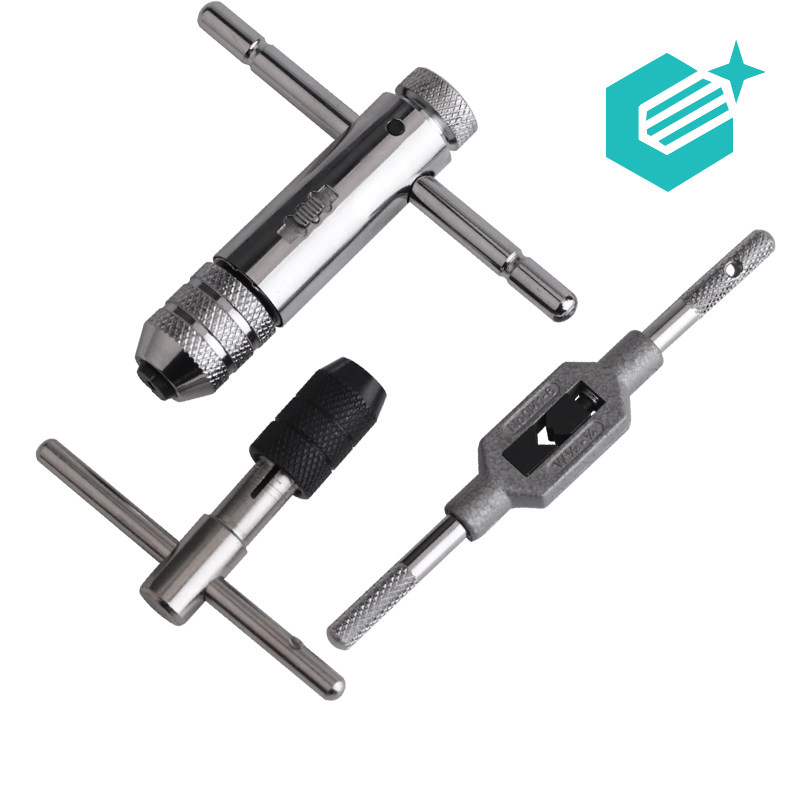 Universal Adjustable Ratchet Tap Wrench - Manual T-Type Extended Thread ...
