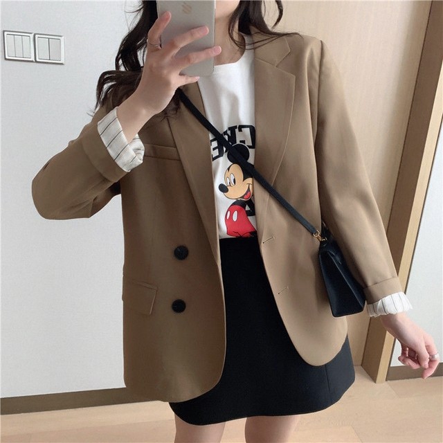 20204 Black Suit Jacket Women's Small Suit Women's Short Korean Style ...