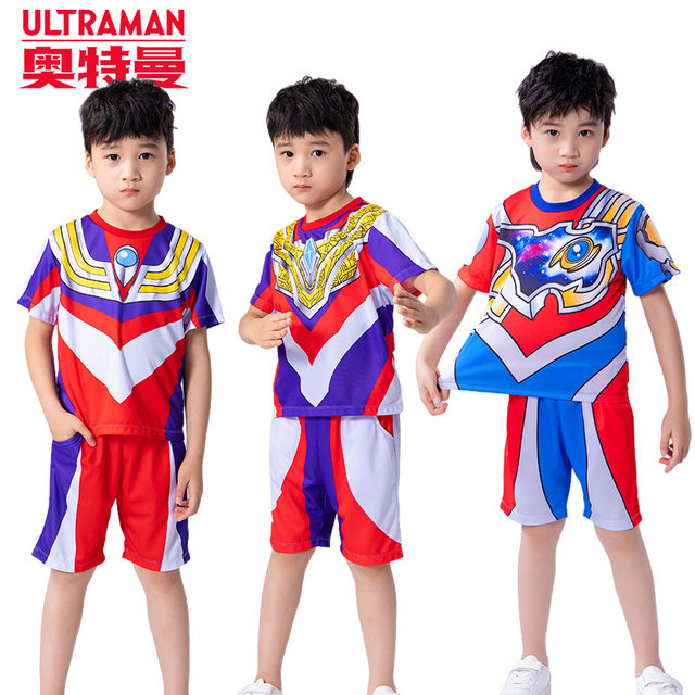 Ultraman Boys Clothes Children's Birthday Gift Boys Summer Short Sleeve ...