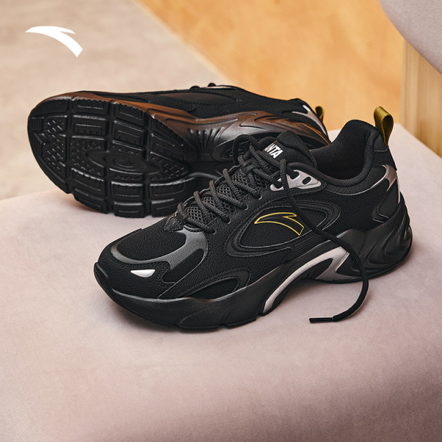 ANTA thick-soled trendy dad shoes men's winter mesh breathable ...