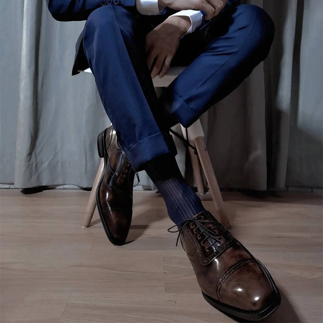 3 pairs of suit socks, men's business suit, stockings, mid-tube ...