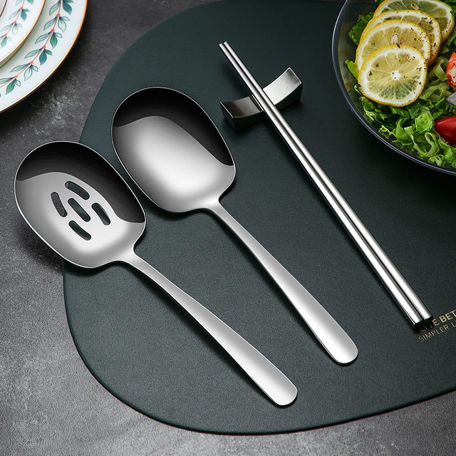 Stainless steel 304 large public serving spoon hotel restaurant serving ...