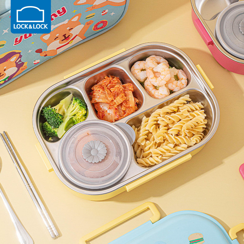 Lock and Lock 316 Stainless Steel Lunch Box - Insulated Compartment for ...
