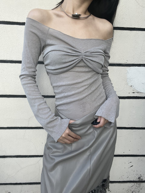 ANTIMOON mermaid skin one-shoulder folds strapless girl with a micro ...