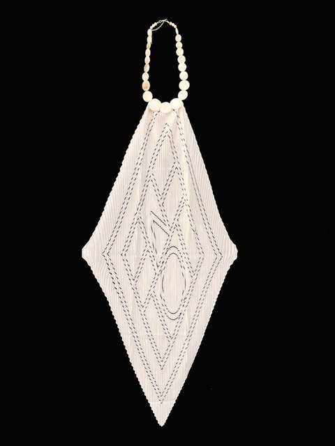 ANTIMOON minimalist lines white shell natural necklace hanging French ...