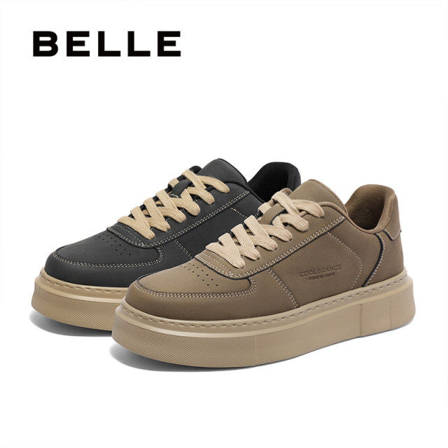 Belle Men's Shoes Thick Sole Heightened Casual Shoes 2024 Autumn New ...