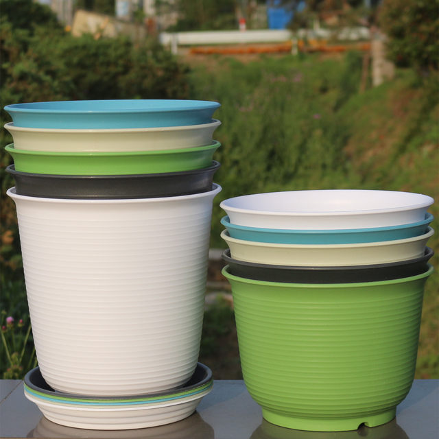 New high-end environmentally friendly resin flower pots thickened anti ...