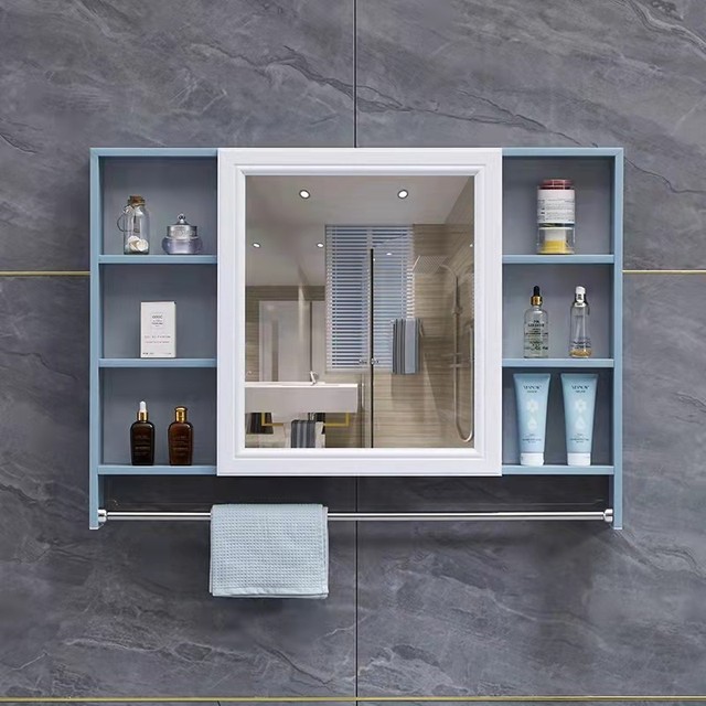 Bathroom mirror with storage rack integrated bathroom mirror toilet ...