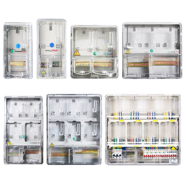 Single-phase meter box home outdoor waterproof plastic transparent ...