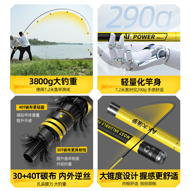 The source of fishing AK big pineapple lightweight large object rod ...