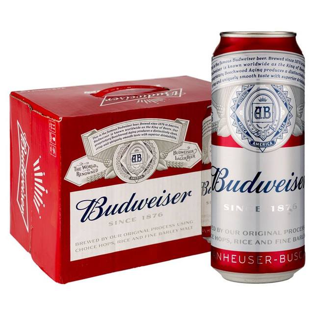 Domestic Budweiser Beer Red Aluminum Port Play 500ml*12 cans/24 cans ...