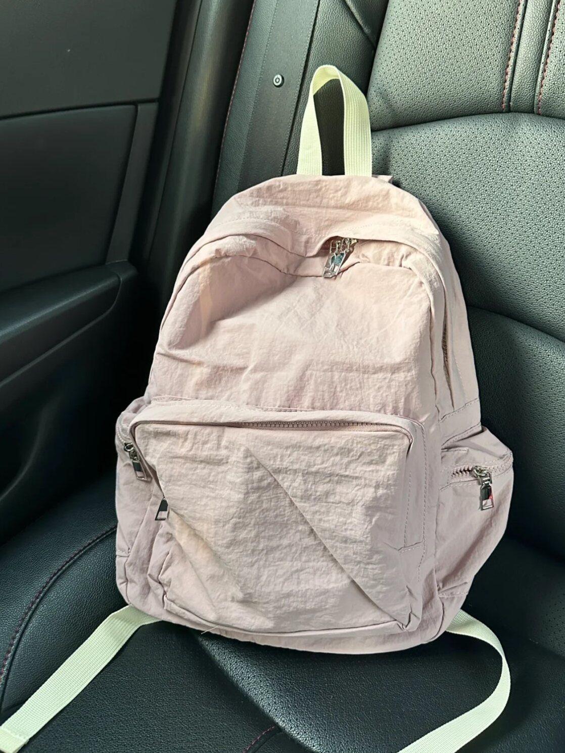 High-end sense! ins simple waterproof nylon backpack women's 2024 ...