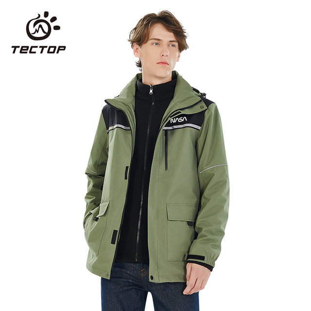 TECTOP/Tantuo NASA mid-length loose hooded jacket men's autumn and ...