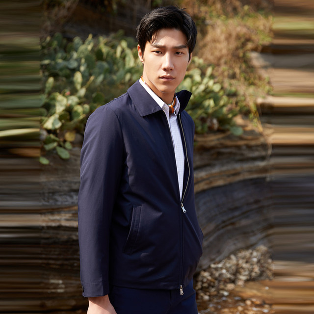 Youngor jacket official spring new men's business casual lapel short ...