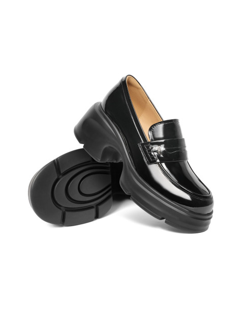 Belle Women's Shoes Thick Sole Lefu Shoes Female Spring New Black Black ...