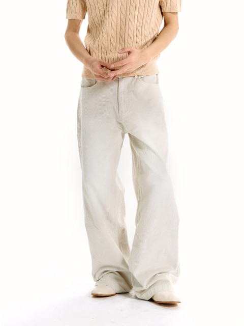 Wanna Lab 25Ss Ultra-Soft Enzyme-Washed Corduroy Pants Denim Washed ...