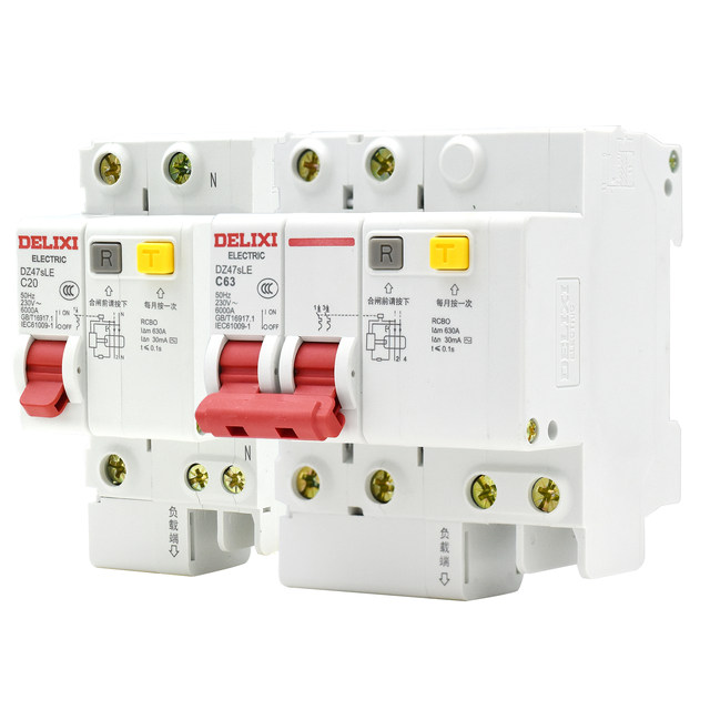 Delixi DZ47sLE air switch with leakage protector 1P+N circuit breaker 63 household 2P leakage ...