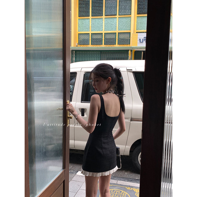 LATTITUDE/Yang Xiaolu Tiffany Breakfast Small Fragrance Slim Sling ...