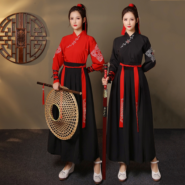 Ancient costume martial arts style Hanfu female Han element Chinese ...